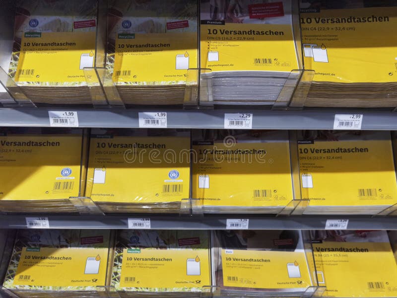 Shelf with Various Envelopes from Deutsche Post AG Editorial Image ...