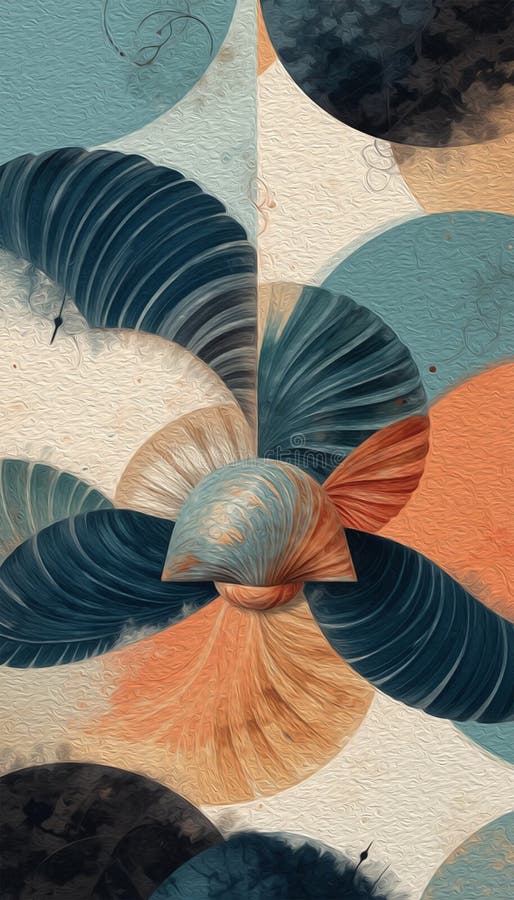 Seashell. Abstract Shape. Summer Pattern . Oil Painting Stock ...