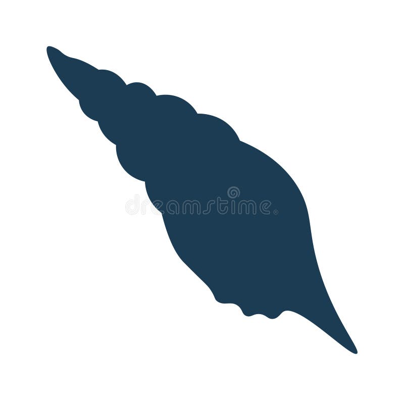 Shell Black Silhouette Flat Icon Stock Vector - Illustration of ...