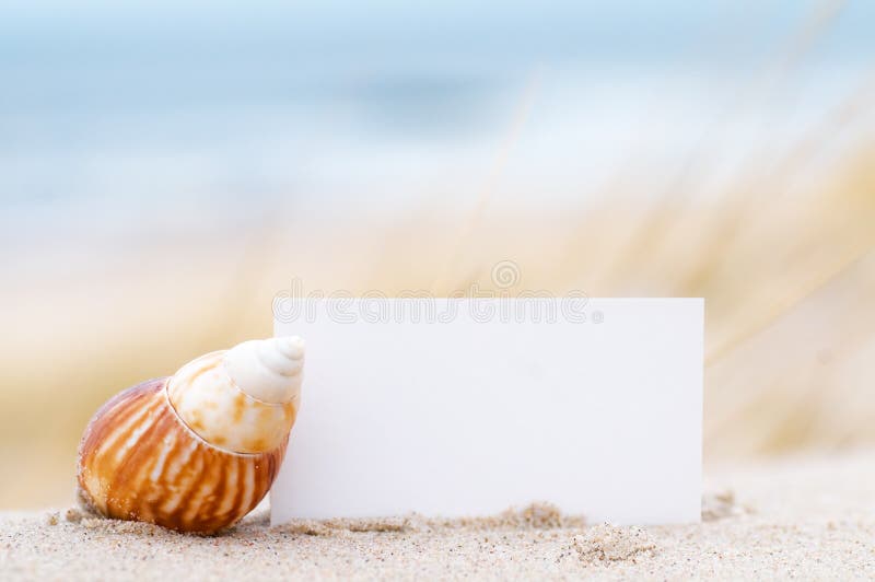 Postcard on a beach stock image. Image of post, banner - 36093041