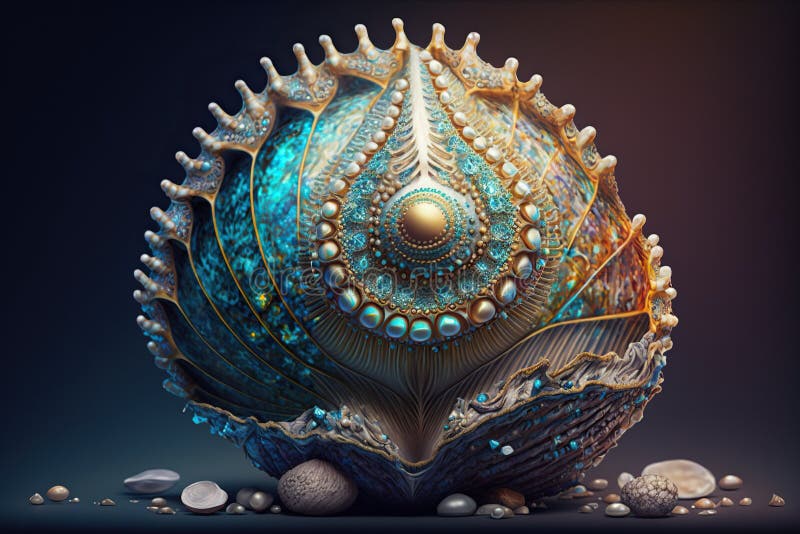 Shell in Boho Style, Created with Generative AI Technology Stock ...