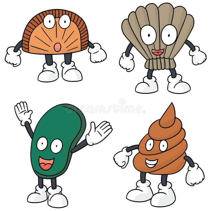 Shell cartoon stock vector. Illustration of decor, food - 75337428