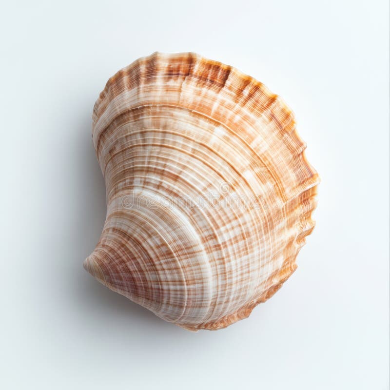 A Shell Casts a Shadow on a Clean White Surface, Highlighting Its ...