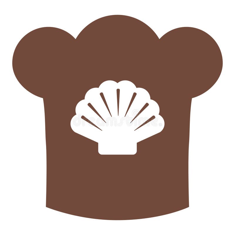 Shell and chef hat stock vector. Illustration of symbol - 159827444