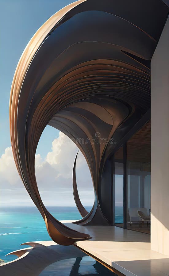 Shell and Clamshell Canopy with Brackets and Beautiful Shape, Modern ...