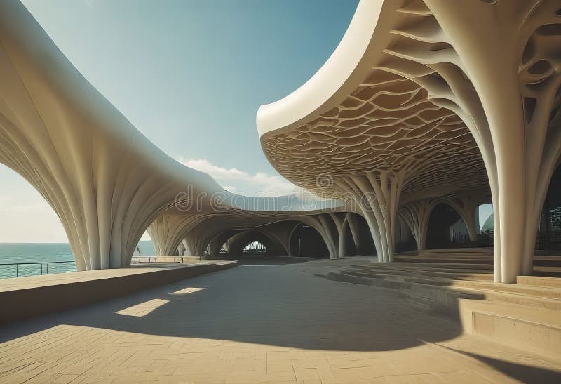 Shell and Clamshell Canopy with Brackets and Beautiful Shape, Modern ...