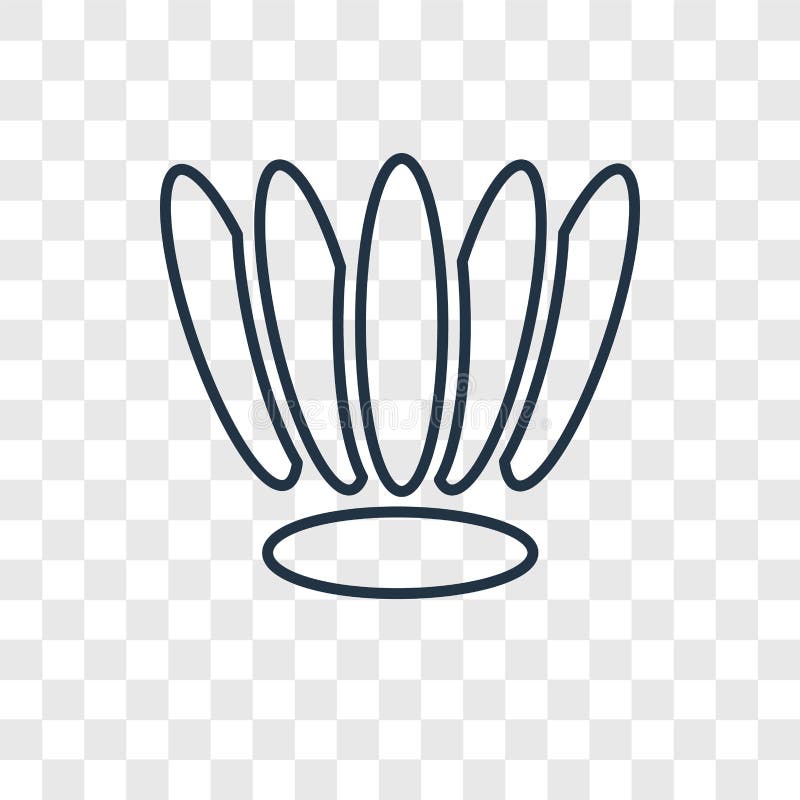 Shell Concept Vector Linear Icon Isolated on Transparent Background ...