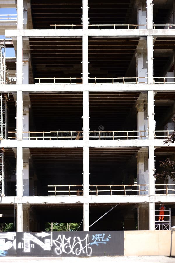 Shell Construction with Partitions and Girder Walls Stock Photo - Image ...