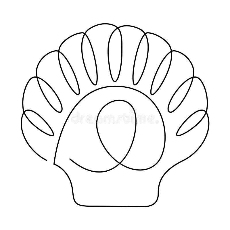 Shell Continuous Line Stock Illustrations – 712 Shell Continuous Line ...