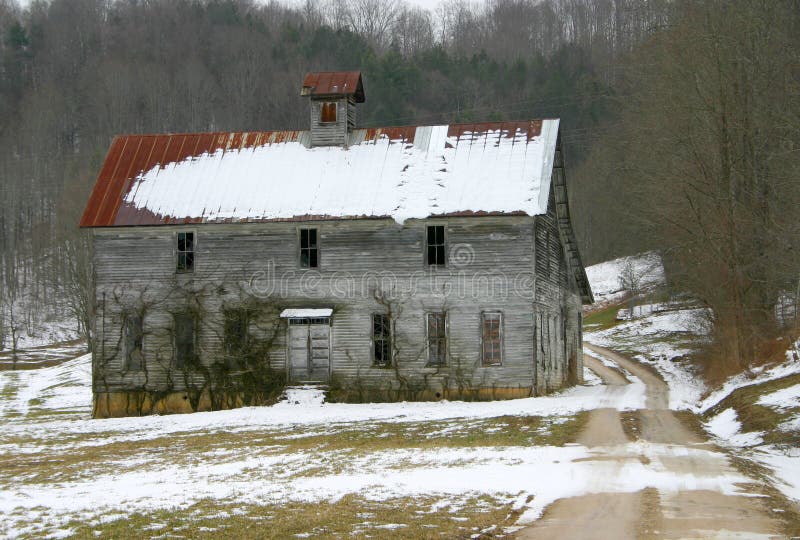 Shell Creek School stock photo. Image of cold, dilapidated - 13500466