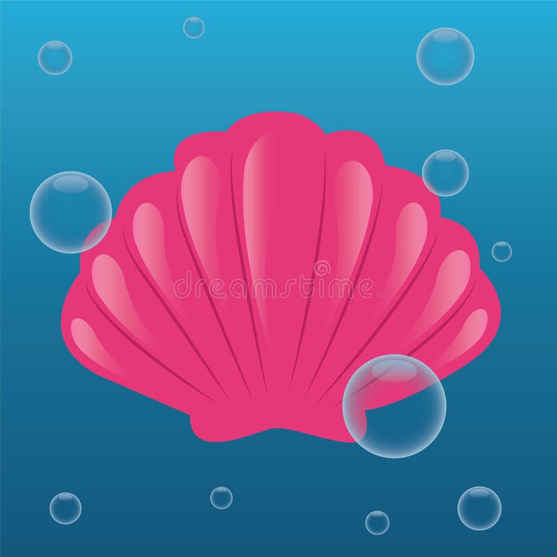 Pastel Seashells Clip Art stock illustration. Illustration of patterned ...