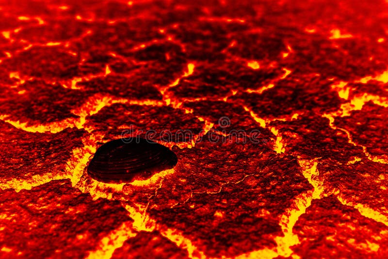Shell Debris On The Surface Of The Lava.hot Stock Image - Image of lava ...