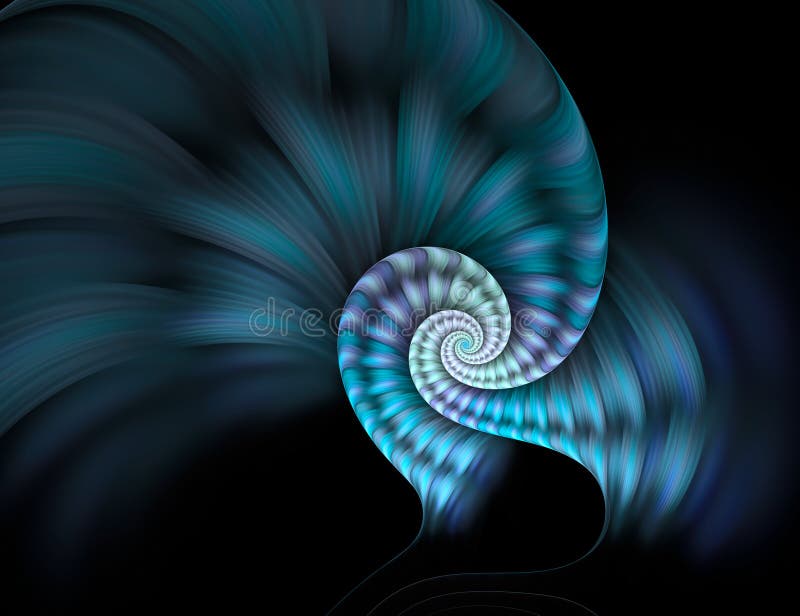 Nautilus azul stock de ilustración. Ilustración de vuelta - 5229888