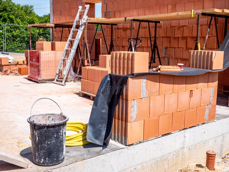 Shell of a family house stock image. Image of house - 194418537