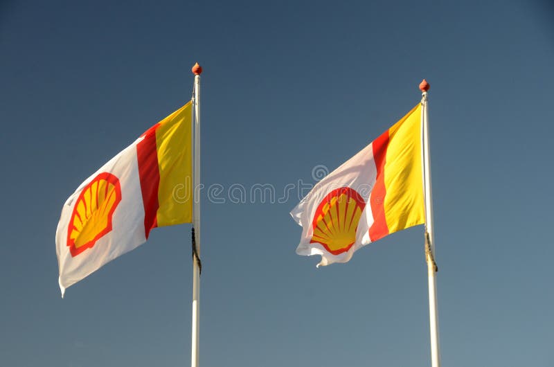 Shell flags editorial image. Image of flags, yellow - 101796555