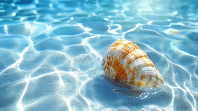Shell Floats Gracefully Surface Water Stock Photos - Free & Royalty ...