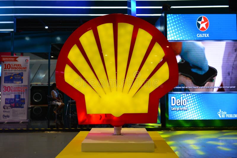 Shell Fuel Logo Sign at Philauto Show in Pasay, Philippines Editorial ...