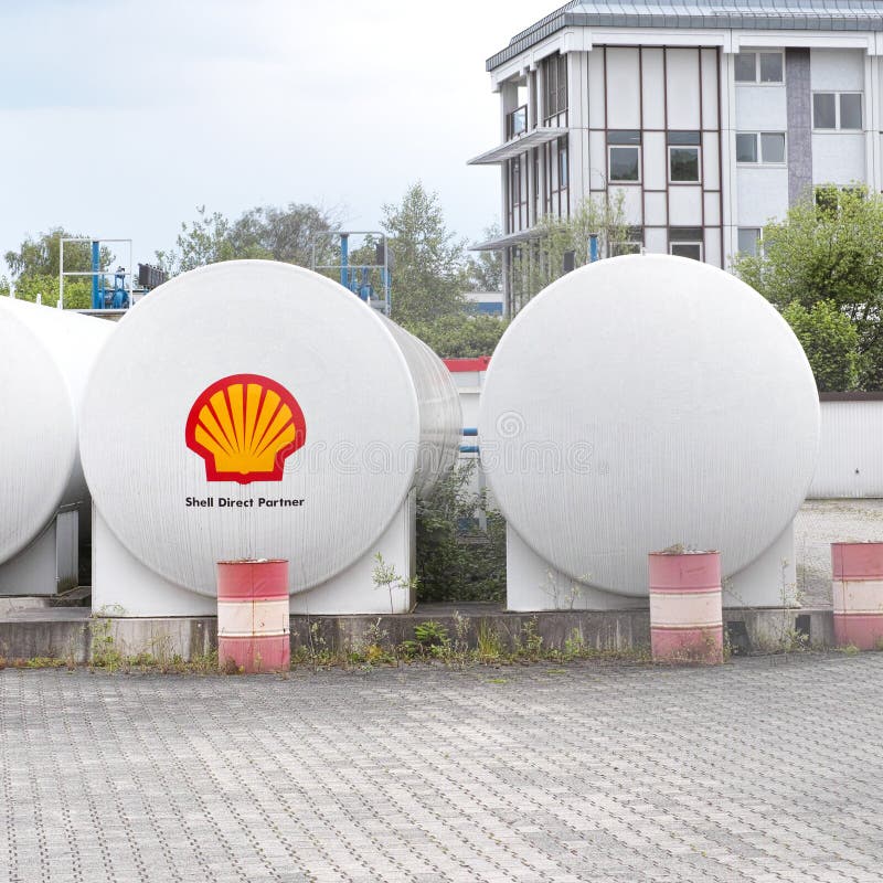 Shell fuel tanks editorial photo. Image of copyspace - 41225096