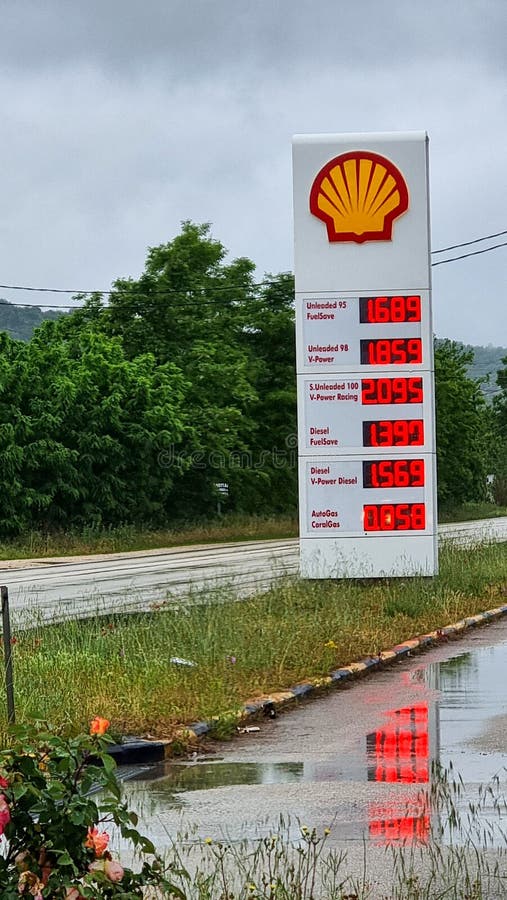 Shell gass station prices stock image. Image of crude - 381538841