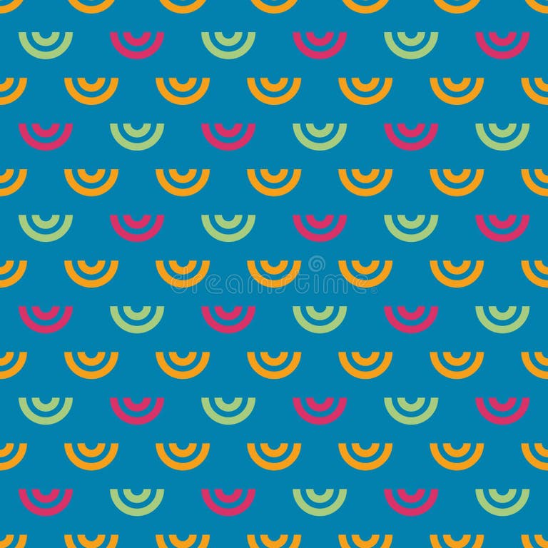 Shell Geometric Seamless Pattern Stock Vector - Illustration of shells ...