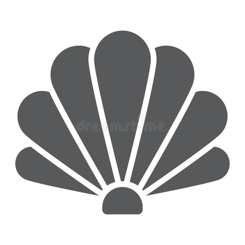 Seashell Sign Vector Illustration for Decoration on Marine Life, Summer ...