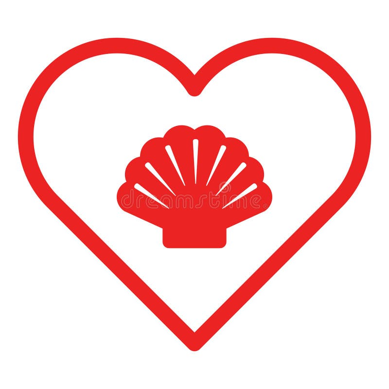 Heart shell stock illustration. Illustration of dating - 11953938