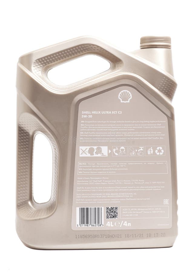 Shell Helix Ultra 5W-30 Synthetic Engine Oil Editorial Photography ...