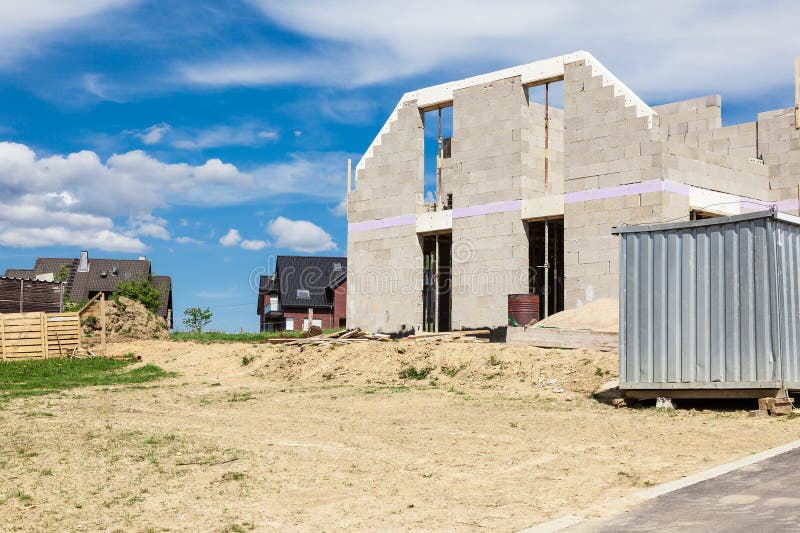 Shell of a house stock image. Image of loan, estate, building - 58652757