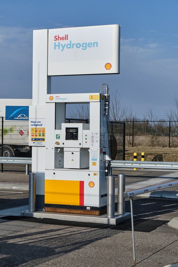 Shell Hydrogen Fuel Pump at Hydrogen Station in Emmen, Netherlands ...