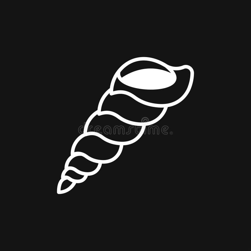 Shell Icon, Sea Animal Symbol Isolated on Background Stock Illustration ...
