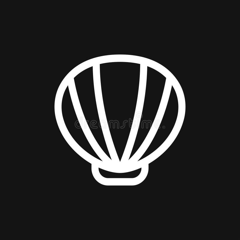 Shell Icon, Sea Animal Symbol Isolated on Background Stock Illustration ...