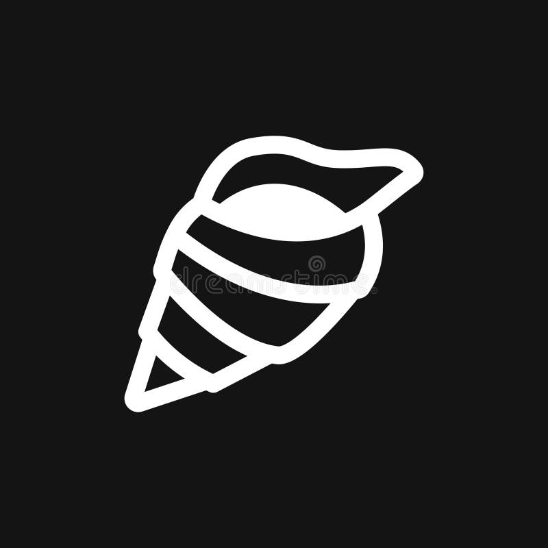 Shell Icon, Sea Animal Symbol Isolated on Background Stock Illustration ...