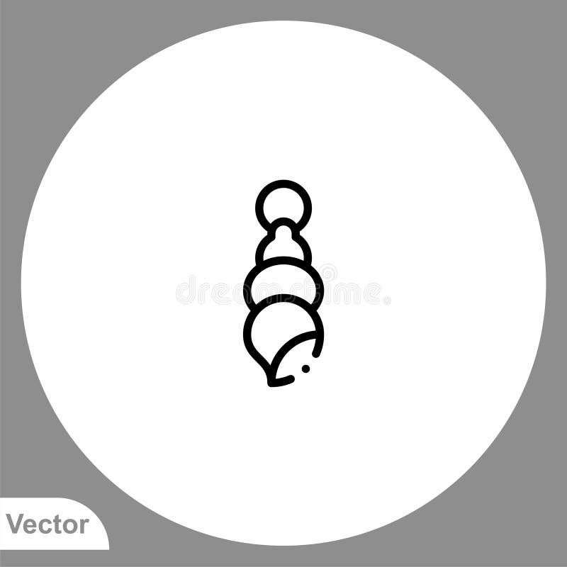 Shell Vector Icon Sign Symbol Stock Vector - Illustration of marine ...