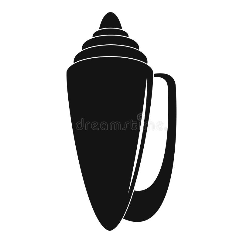 Shell icon, simple style stock illustration. Illustration of color ...