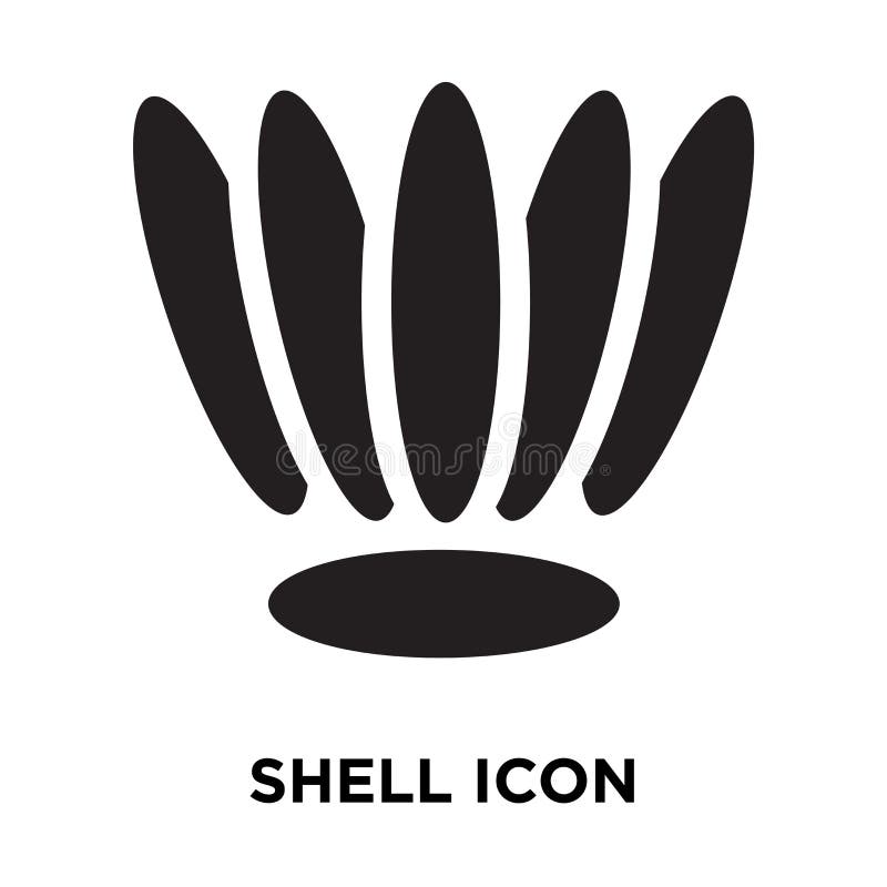 Shell Icon Vector Isolated on White Background, Logo Concept of Stock ...