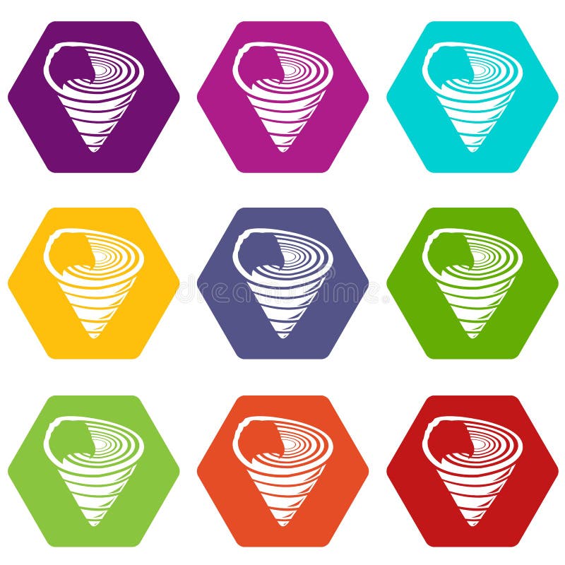 Shell icons set 9 vector stock vector. Illustration of wild - 140124925