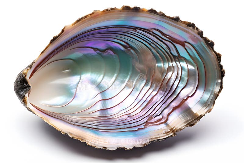 Shell with Iridescent Inside Surface of a Abalone Stock Illustration ...