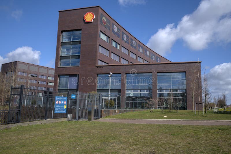 Shell Logo on a Building at the Energy Transition Campus Amsterdam ...