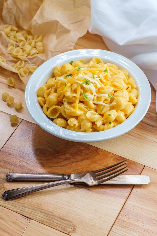 Shell Mac N Cheese stock photo. Image of fork, eating - 165574714