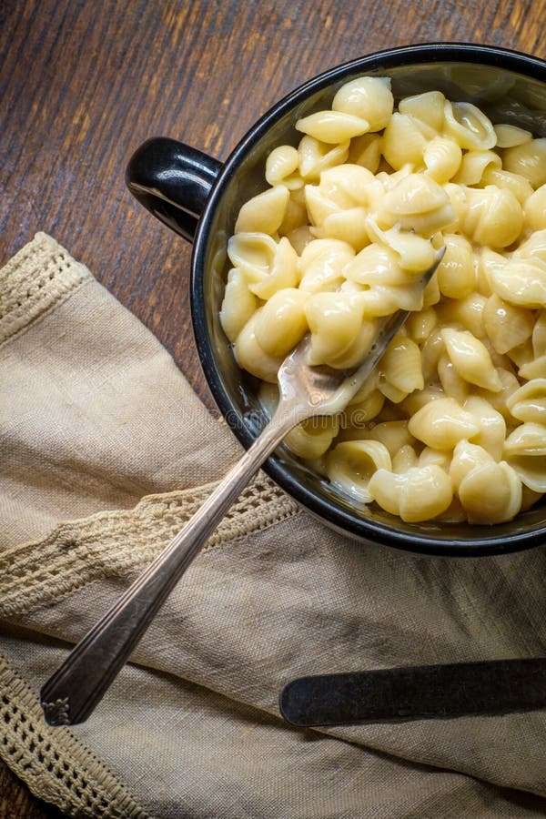 Shell Macaroni and Cheese stock image. Image of butter - 145584659
