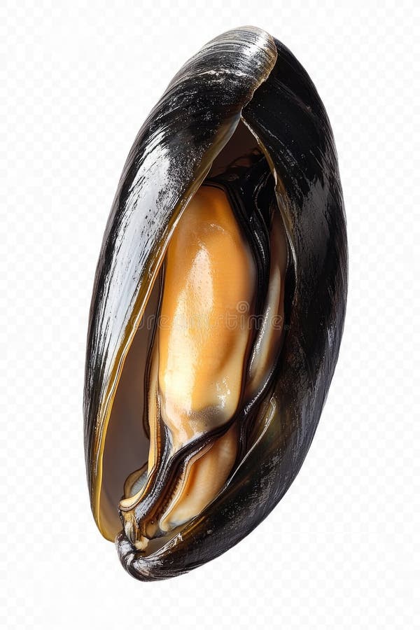 Shell of a Mussel is Shown in Its Entirety Stock Photo - Image of lunch ...