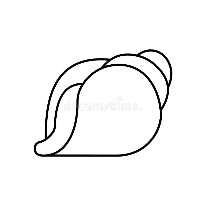 Shell Outline Vector Icon that Can Easily Edit or Modify. Stock Vector ...