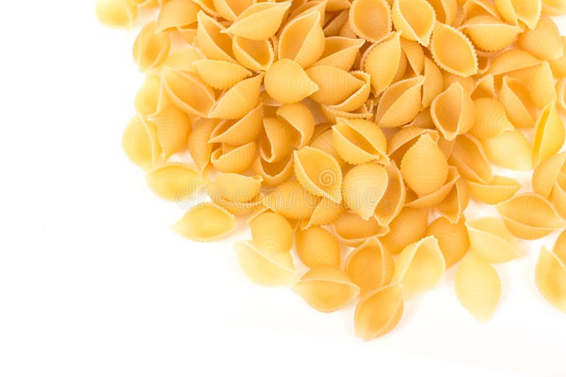 Shell pasta stock photo. Image of eating, closeup, isolated - 55291772