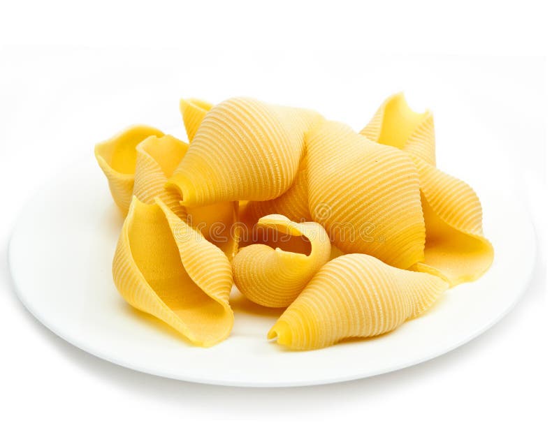Shell Pasta on a Plate.Close Up Stock Photo - Image of cuisine, cooking ...