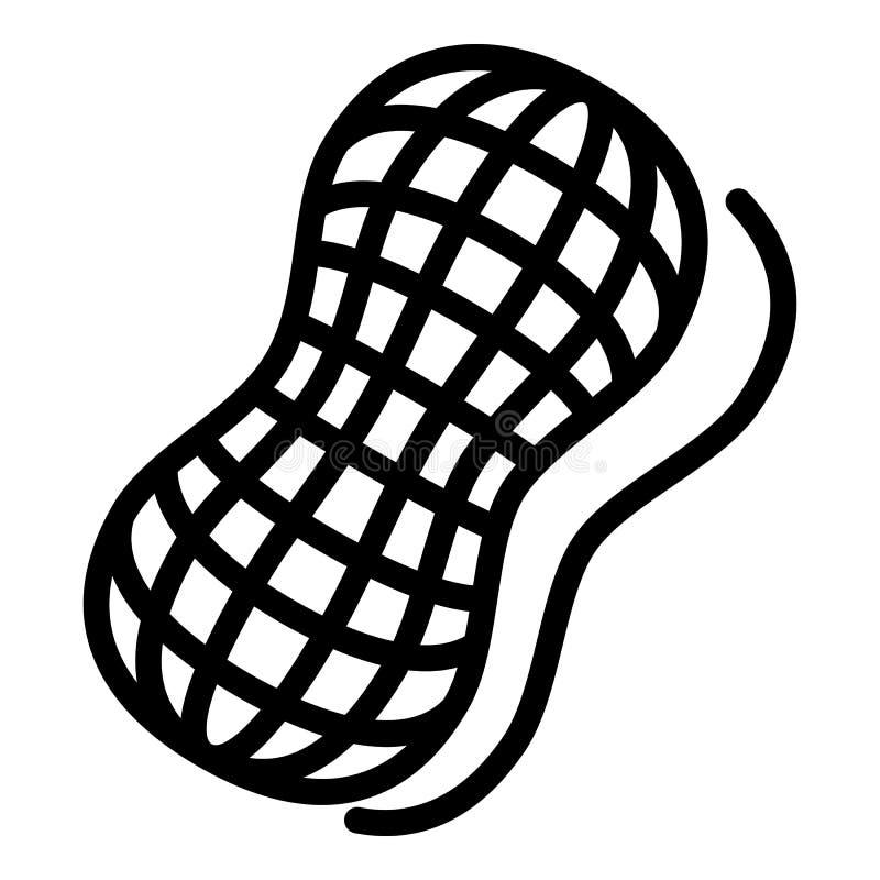 Peanut in Shell Icon, Cartoon Style Stock Vector - Illustration of ...