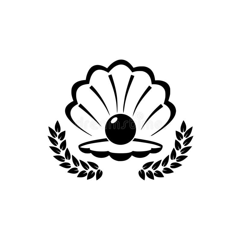 Open Shell with a Pearl Icon Stock Vector - Illustration of bijouterie ...
