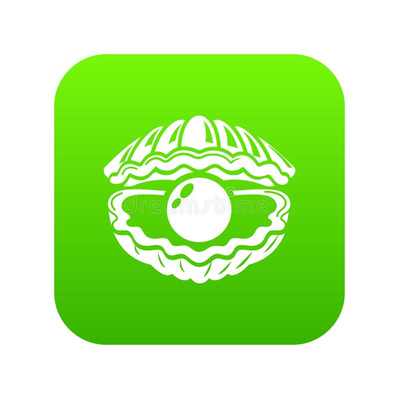 Shell with Pearl Icon, Simple Style Stock Vector - Illustration of logo ...