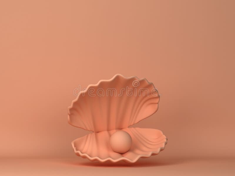 Shell with pearl inside stock illustration. Illustration of exclusive ...