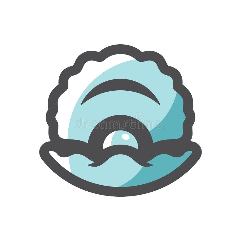 Shell with Pearl Vector Icon Cartoon Illustration. Stock Vector ...