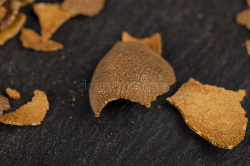 The Shell of the Peeled Tamarind Fruit on the Table Stock Image - Image ...